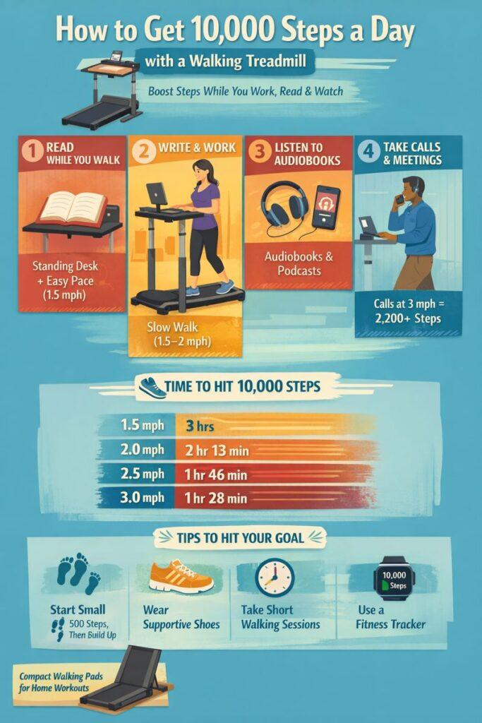 How to Get 10,000 Steps a Day With a Walking Treadmill